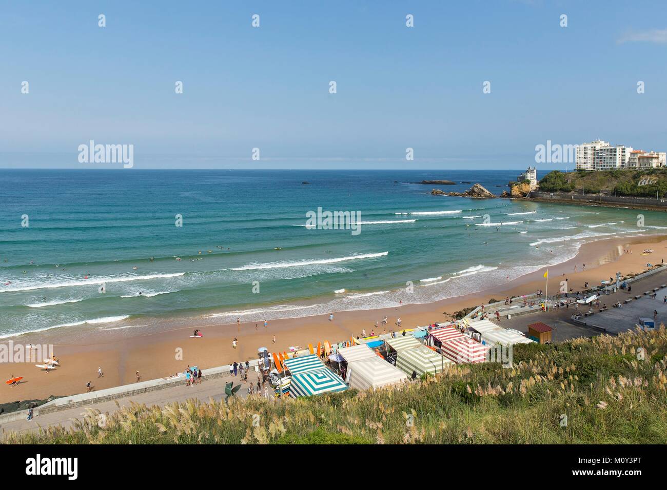 France,Pyrenees Atlantiques,Pays Basque,Biarritz,Cote des Basques beach ...