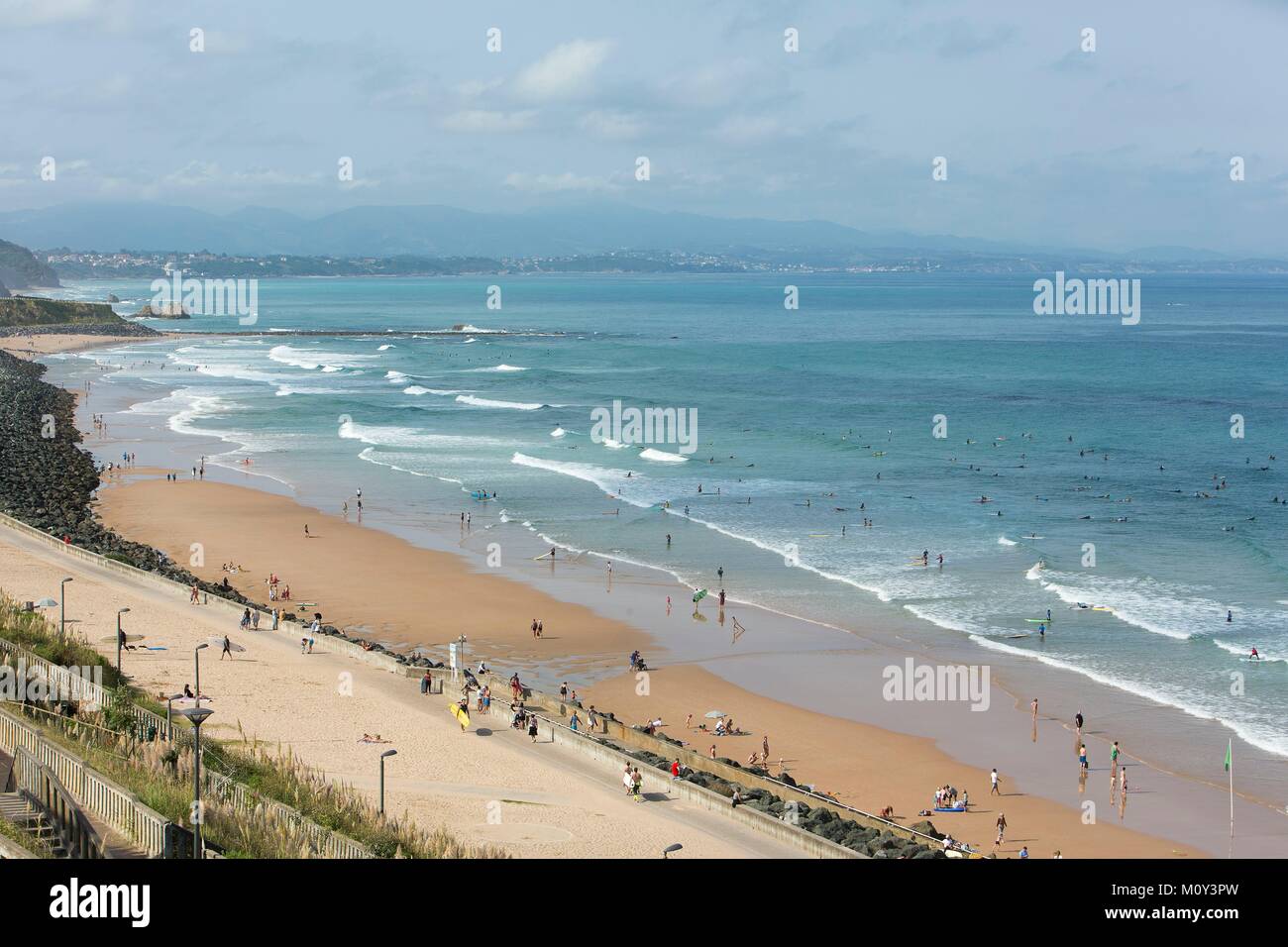 France,Pyrenees Atlantiques,Pays Basque,Biarritz,Cote des Basques beach ...