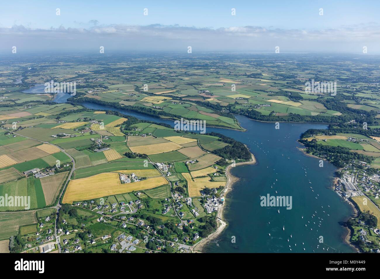France,Finistere,Lannilis,Benoit aber (aerial view Stock Photo - Alamy