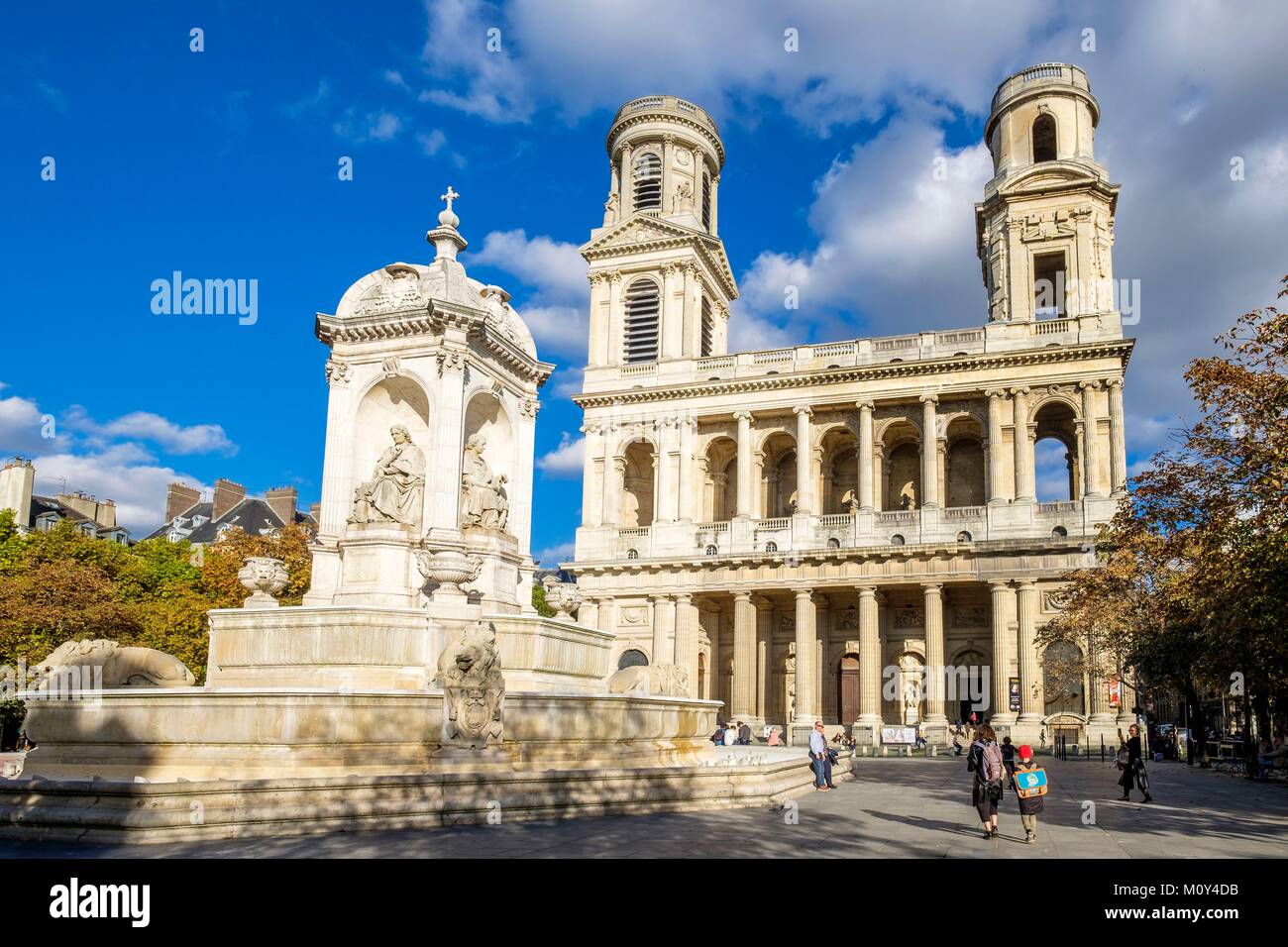 Saint sulpice fountain hi-res stock photography and images - Alamy