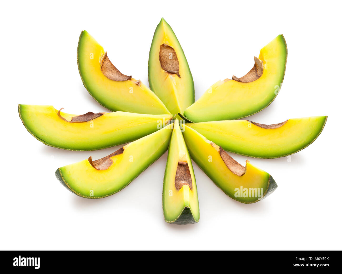sliced avocado path isolated Stock Photo - Alamy
