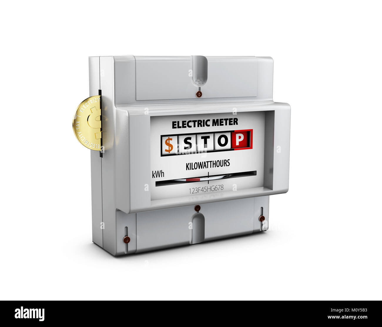 Coin meter electricity Cut Out Stock Images & Pictures - Alamy