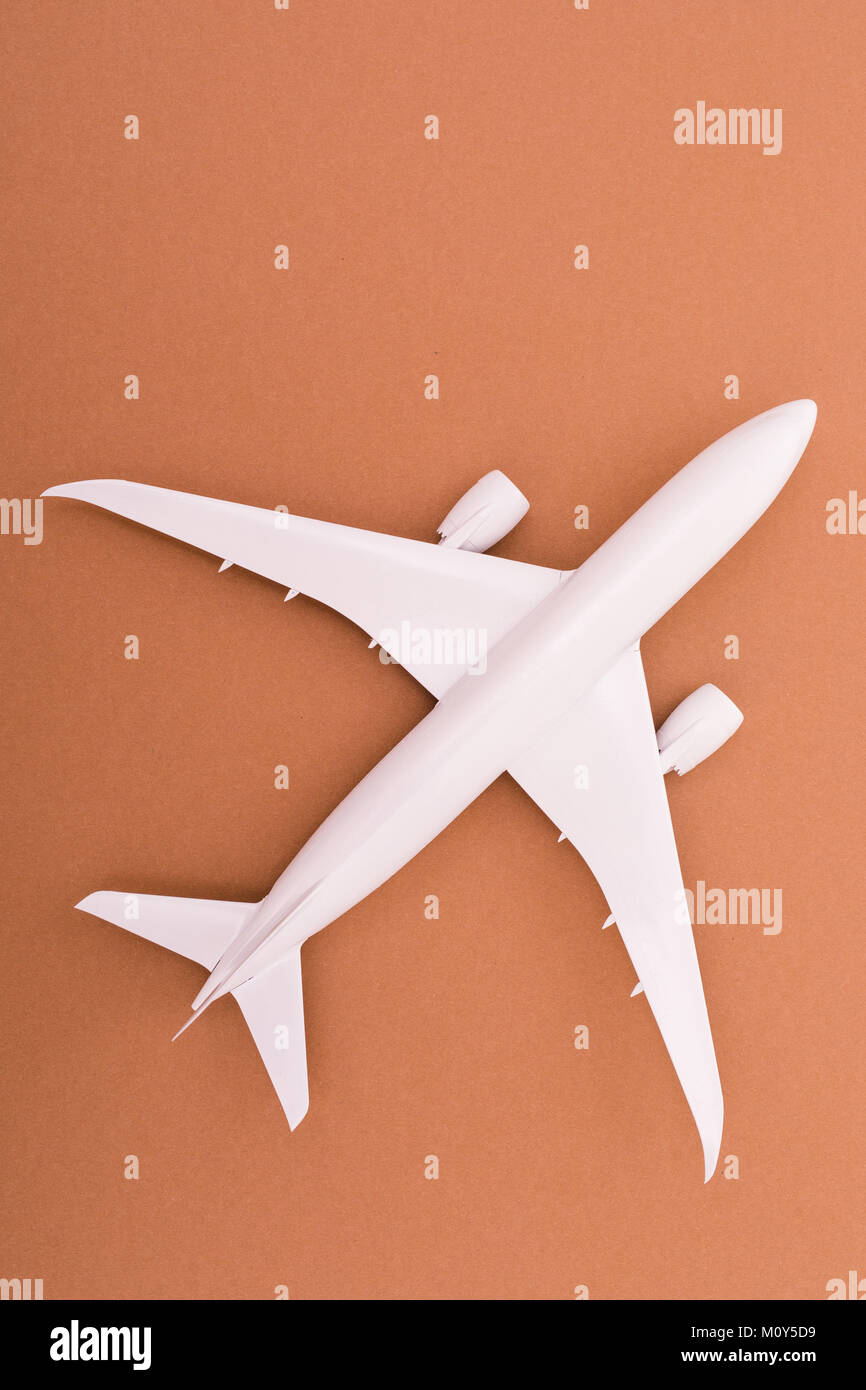 Model plane,airplane on pastel color background.Flat lay design Stock ...