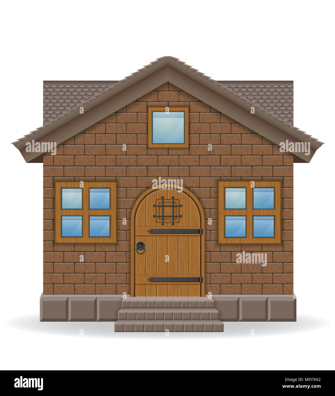 small country house vector illustration isolated on white background ...