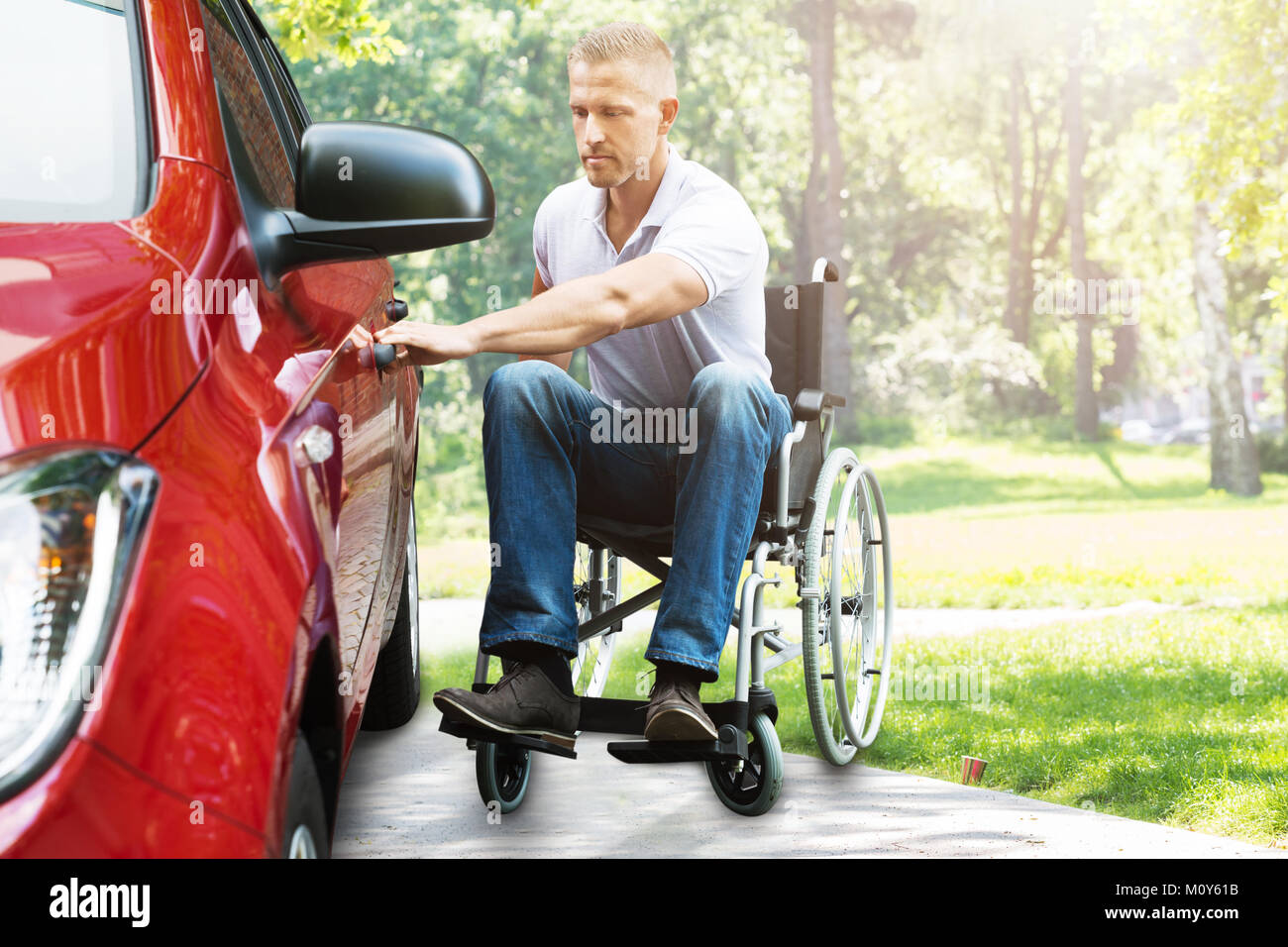 Open car door disabled hi-res stock photography and images - Alamy