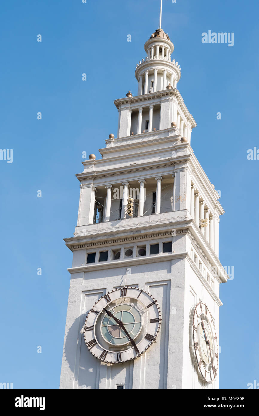 Ferry Building Clock Tower Stock Photo - Alamy