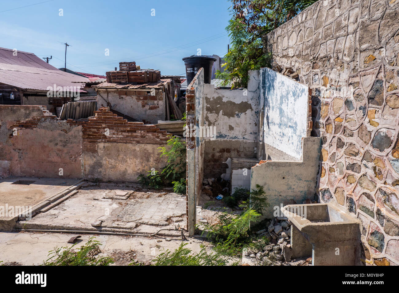 Flattened house on Grandma Island after hurricane damage, Santiago de ...