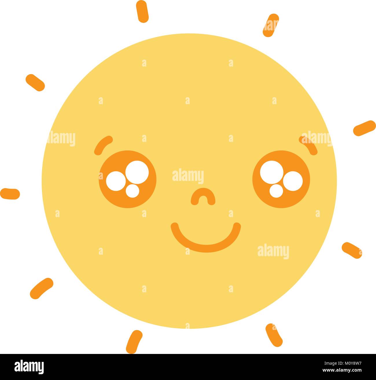 colorful happy sun natural weather kawaii Stock Vector Image & Art - Alamy