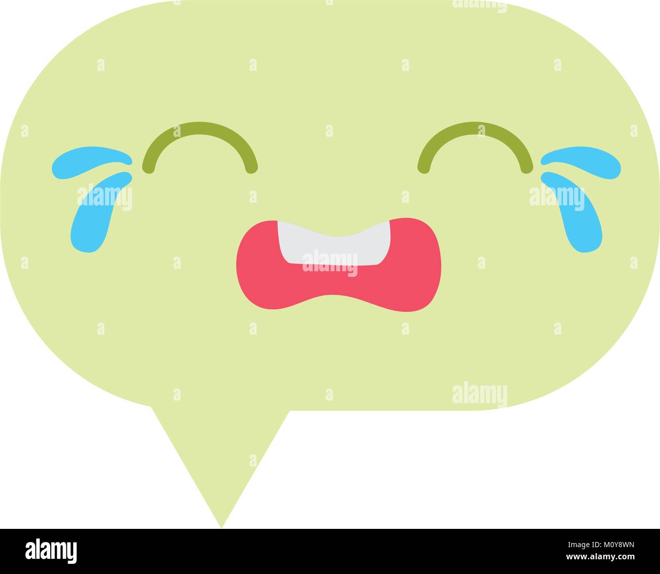 colorful crying chat bubble kawaii cartoon Stock Vector Image & Art - Alamy