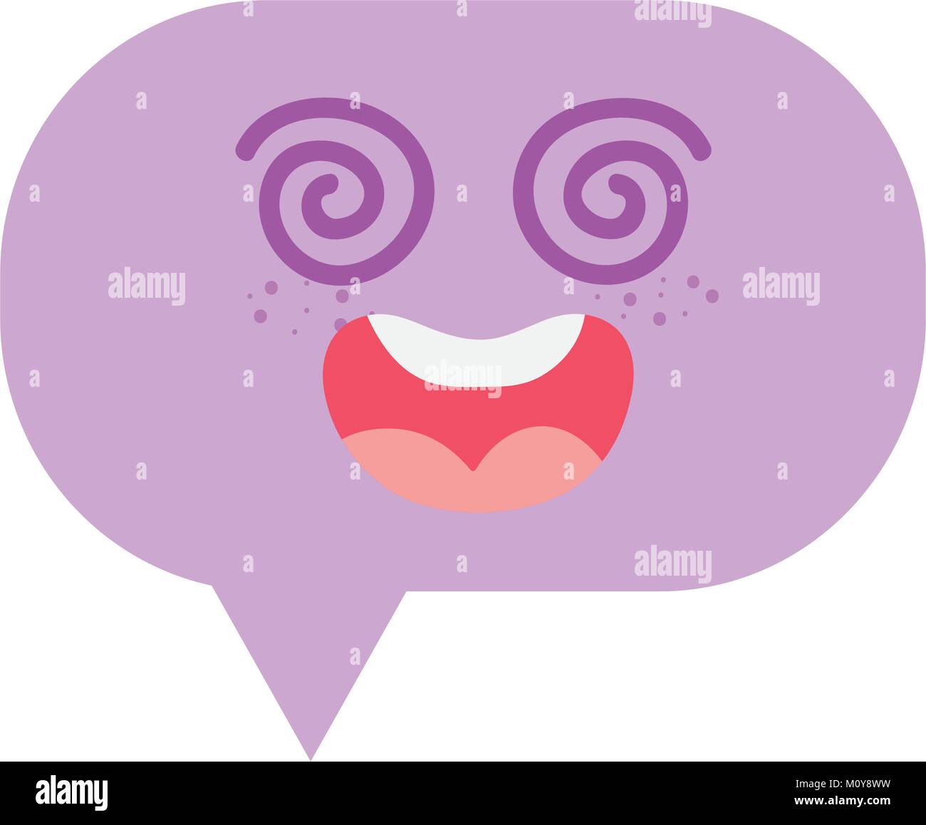 colorful dizzy chat bubble kawaii cartoon Stock Vector Image & Art - Alamy