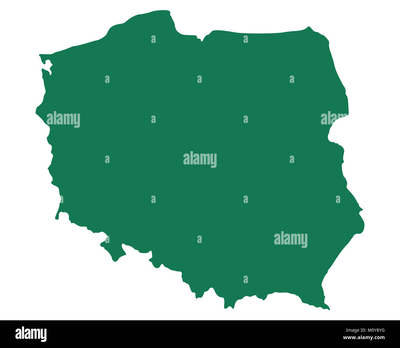 Map of Poland Stock Photo - Alamy