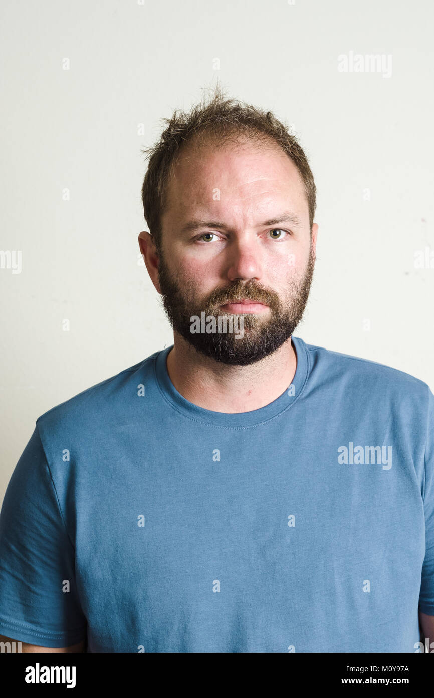 Bearded Man Headshot Portrait Stock Photo - Alamy