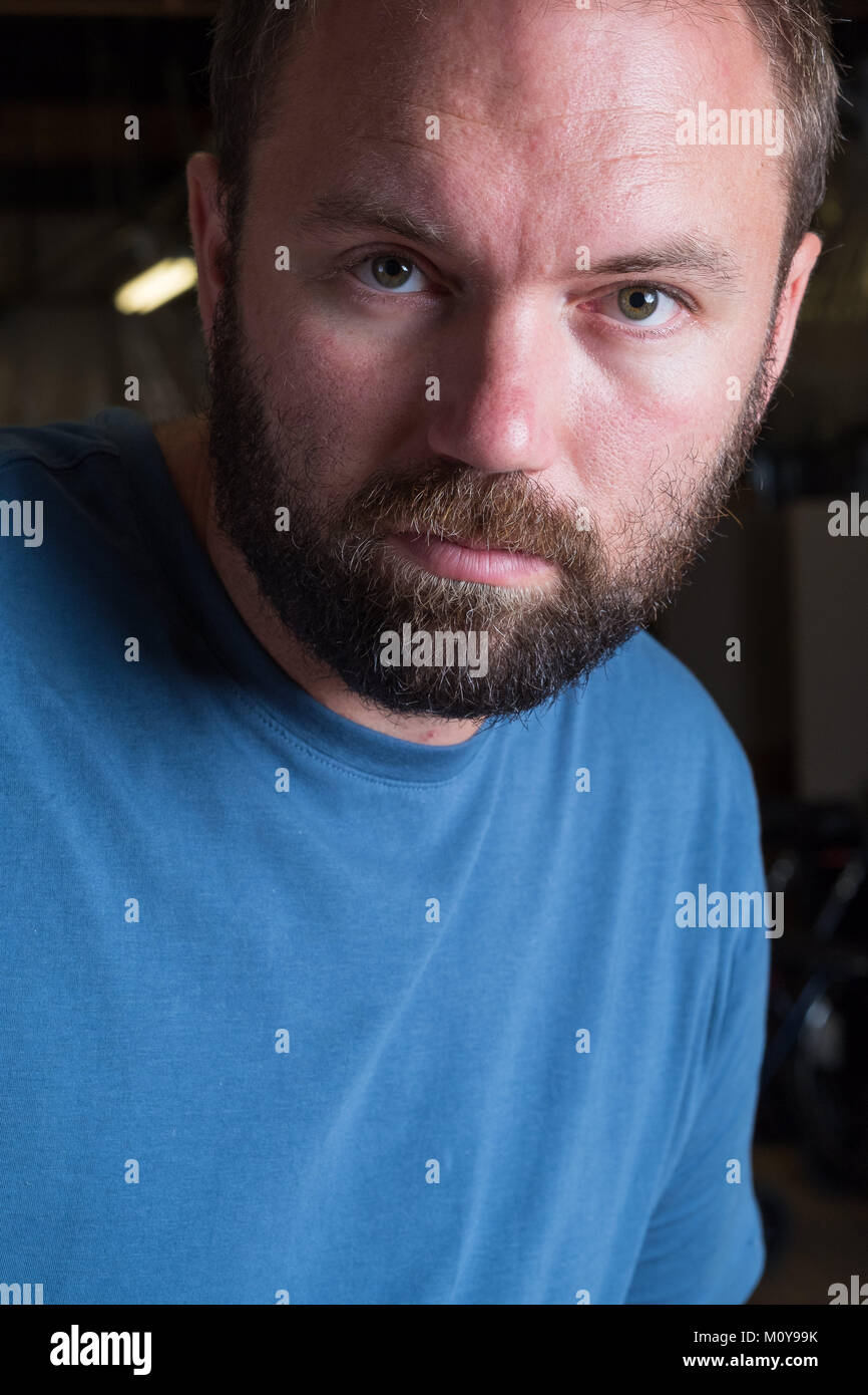 Bearded Man Headshot Portrait Stock Photo - Alamy