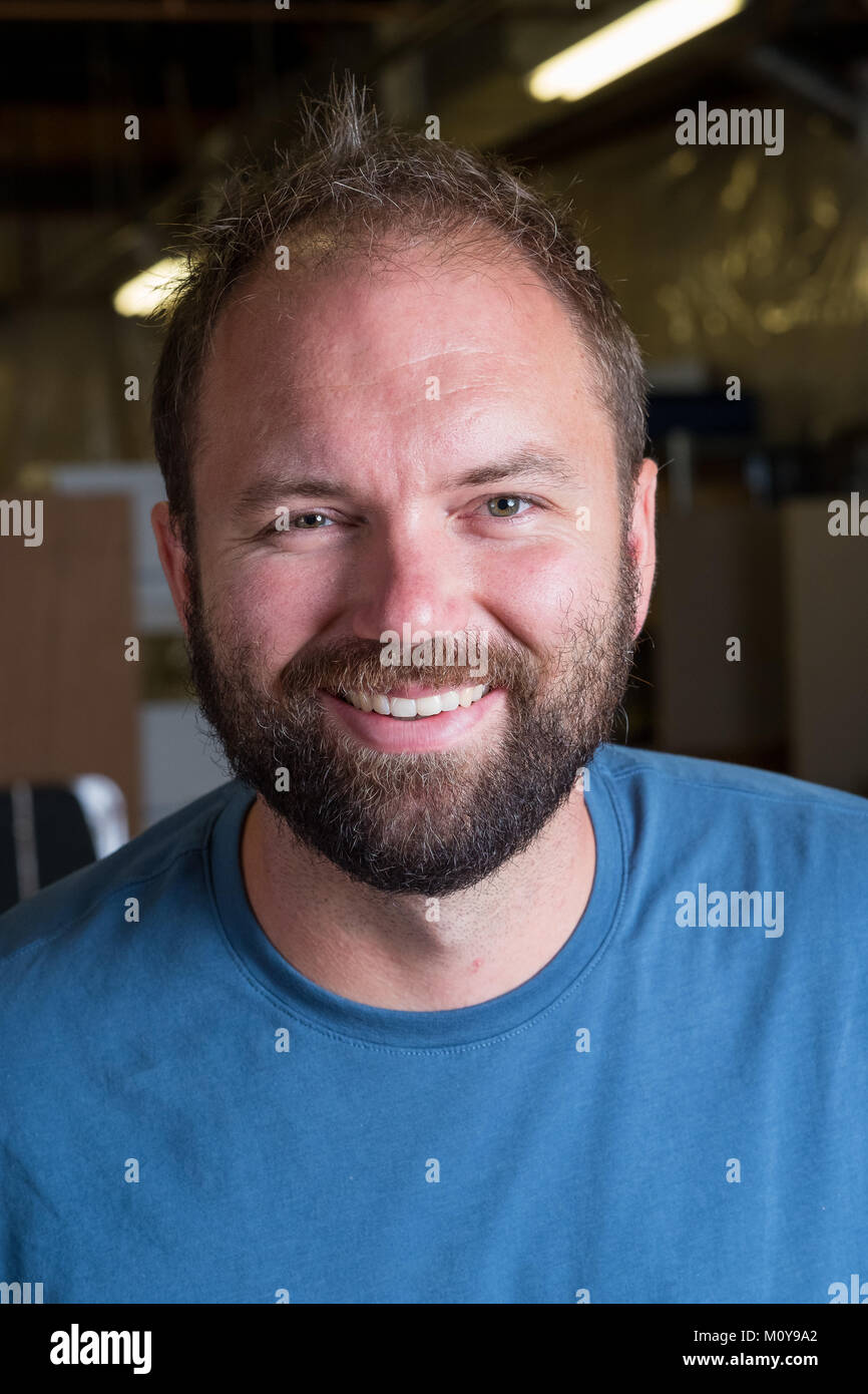 Bearded Man Headshot Portrait Stock Photo - Alamy