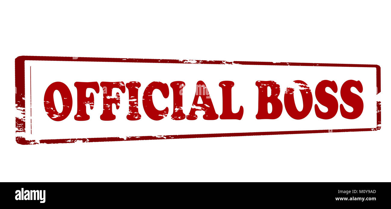 Rubber stamp with text official boss inside, vector illustration Stock ...