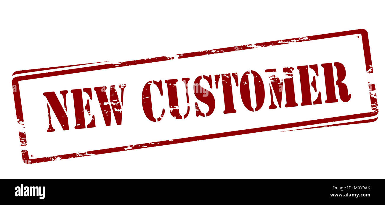 Rubber stamp with text new customer inside, vector illustration Stock ...