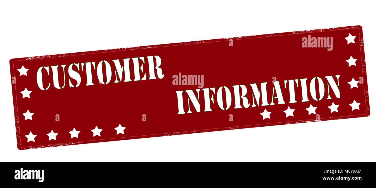 Rubber stamp with text customer information inside, vector illustration ...