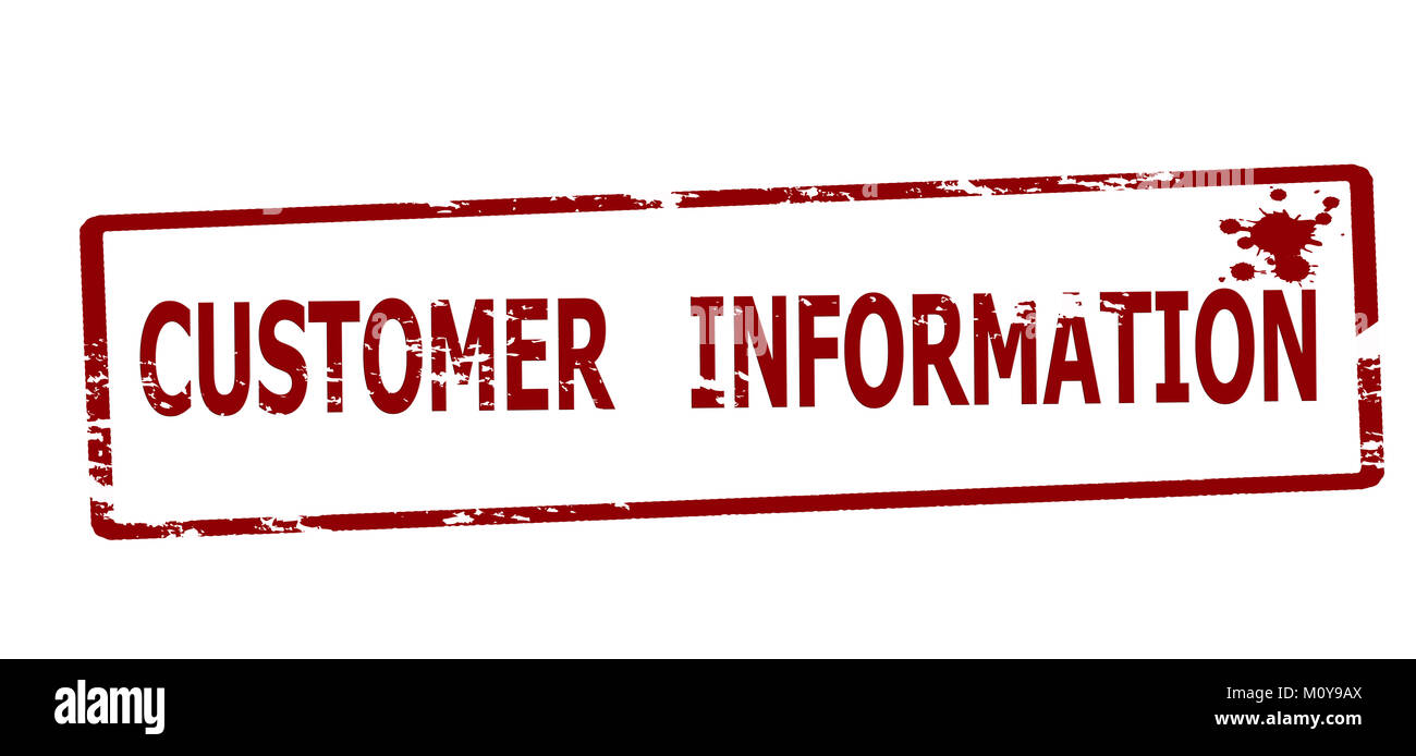 Rubber stamp with text customer information inside, vector illustration ...