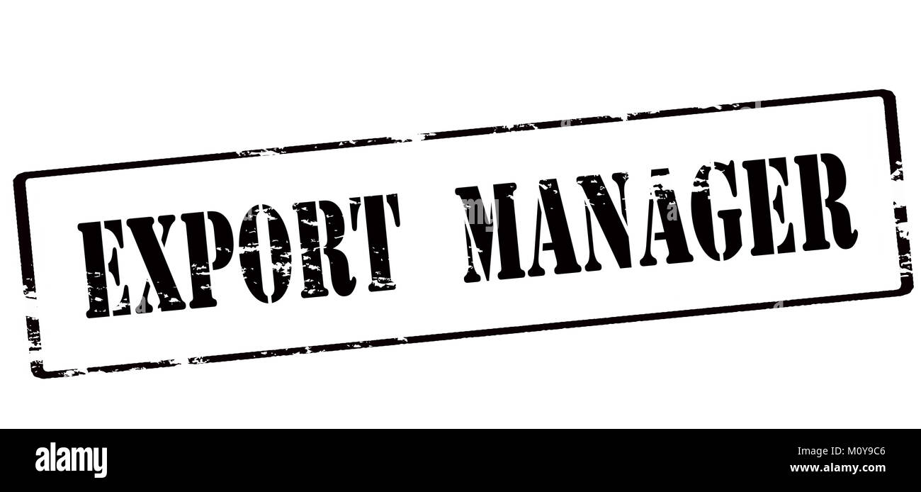Rubber stamp with text export manager inside, vector illustration Stock ...