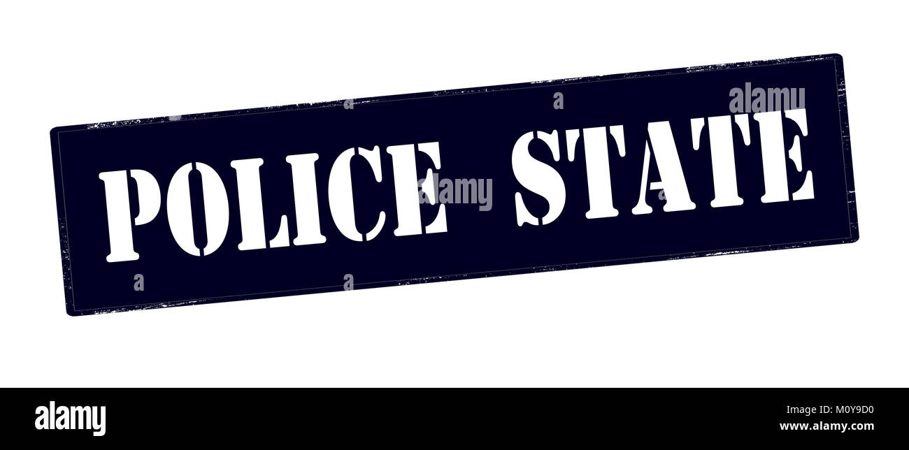 Rubber stamp with text police state inside, vector illustration Stock ...