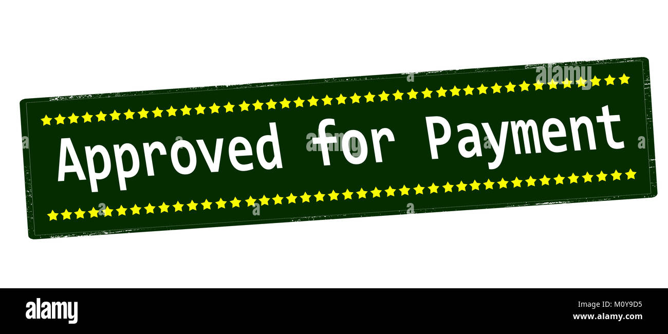 Rubber stamp with text approved for payment inside, vector illustration ...