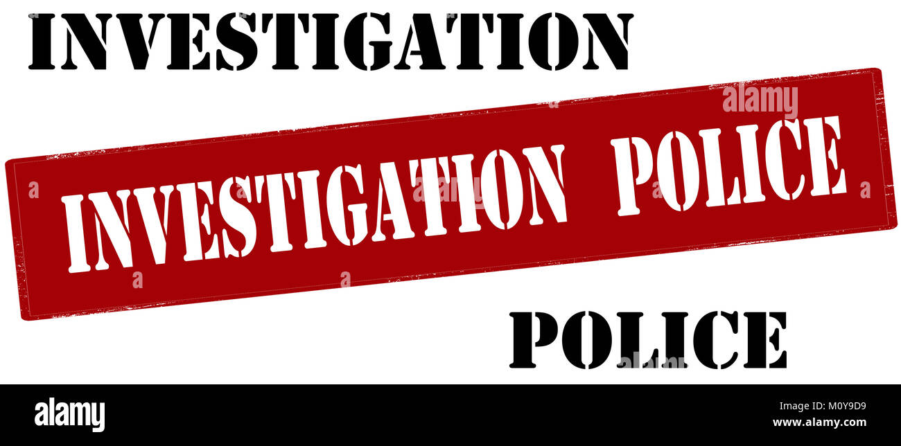 Rubber stamp with text investigation police inside, vector illustration ...