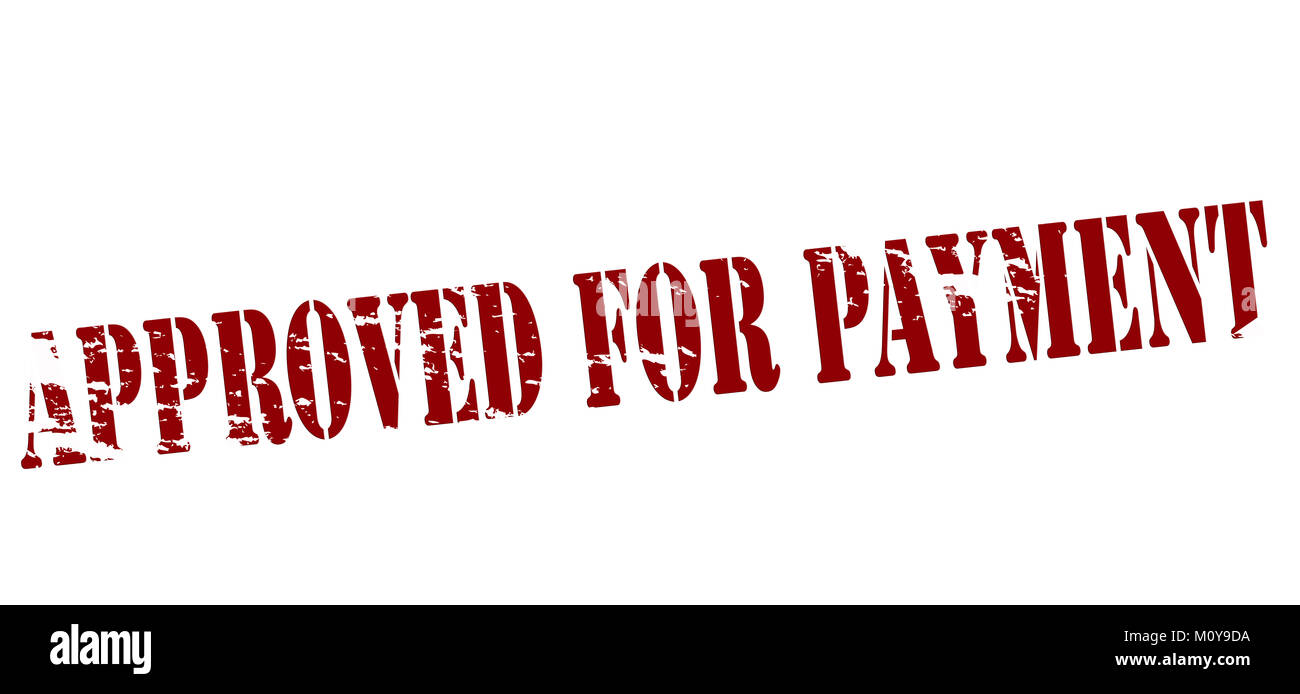 Rubber stamp with text approved for payment inside, vector illustration ...