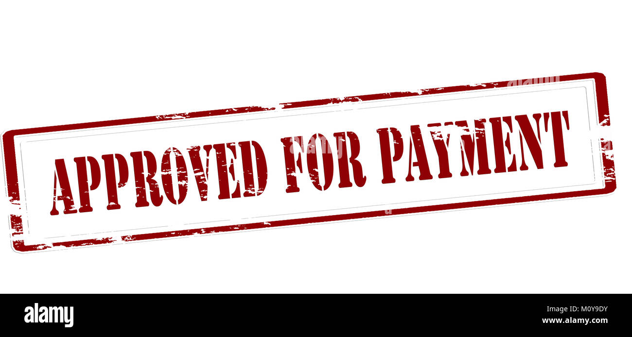 Rubber stamp with text approved for payment inside, vector illustration ...