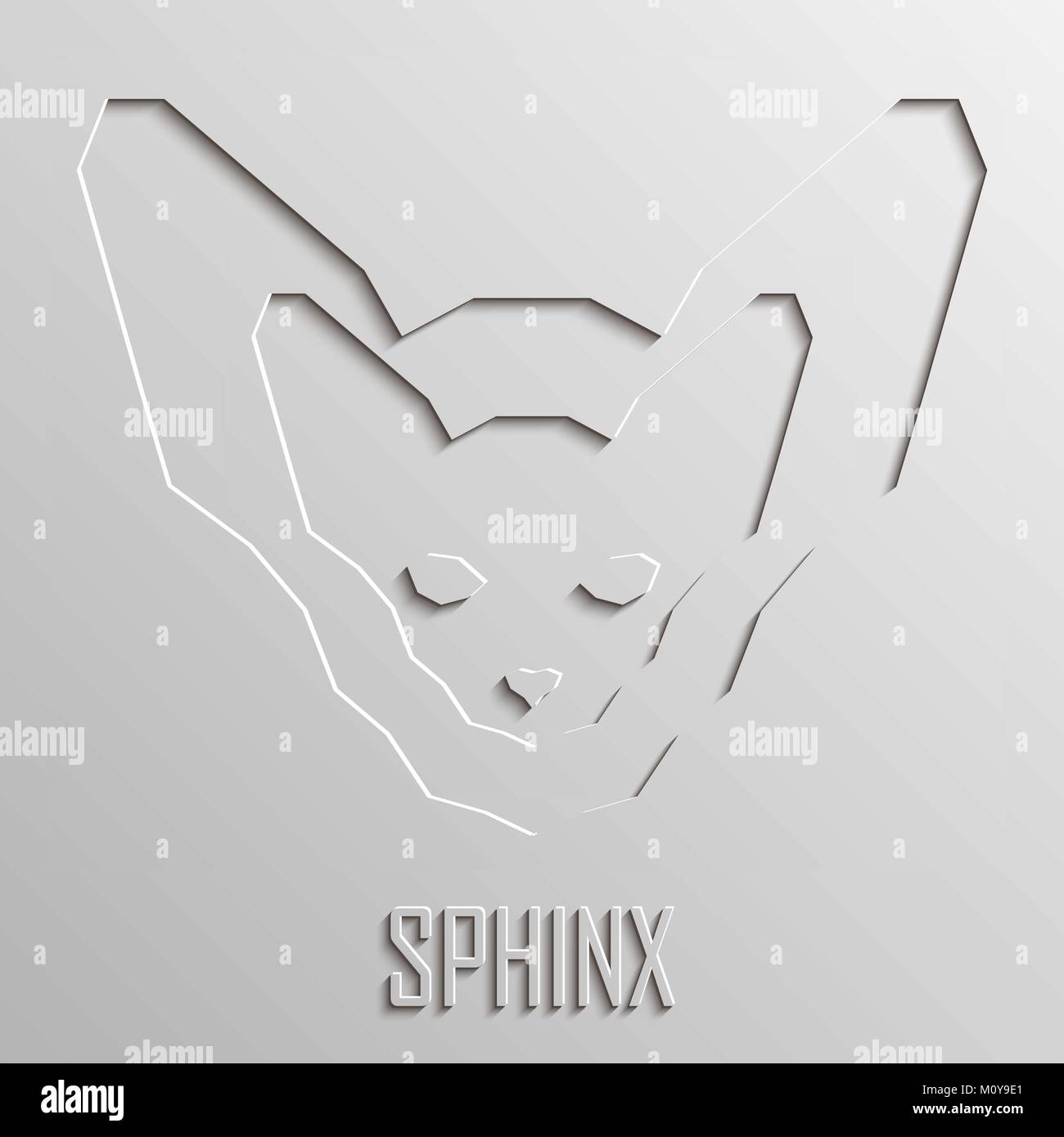 Sphinx. Sphinx cat. Web banner. Vector illustration Stock Vector Image ...