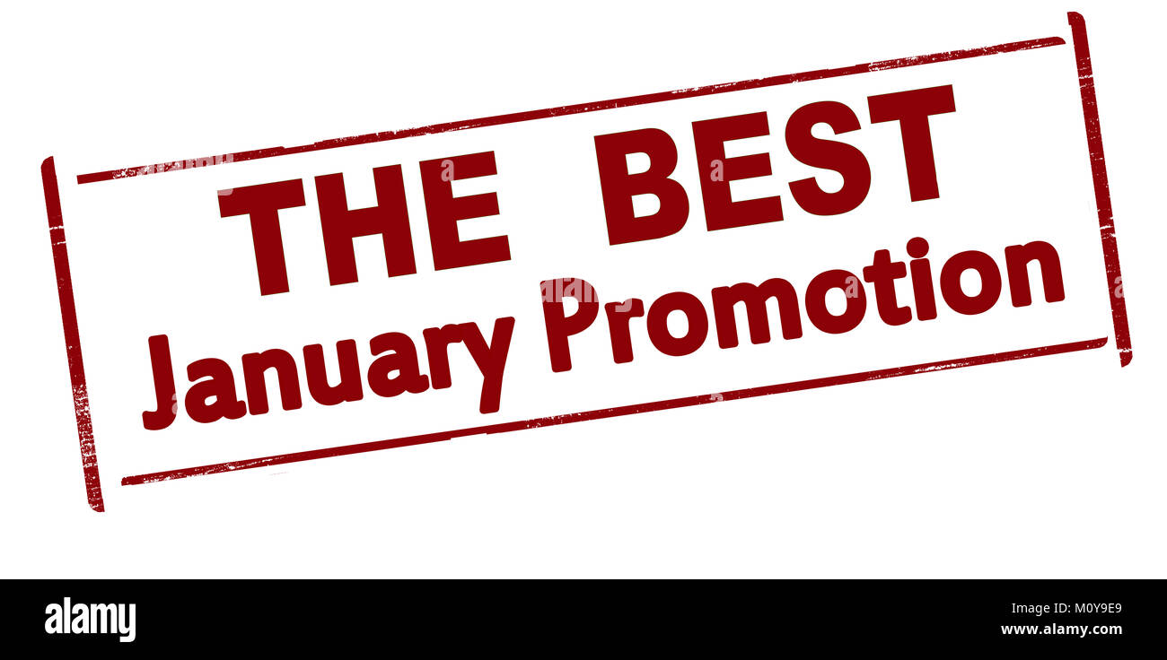 Rubber stamp with text the best January promotion inside, vector ...