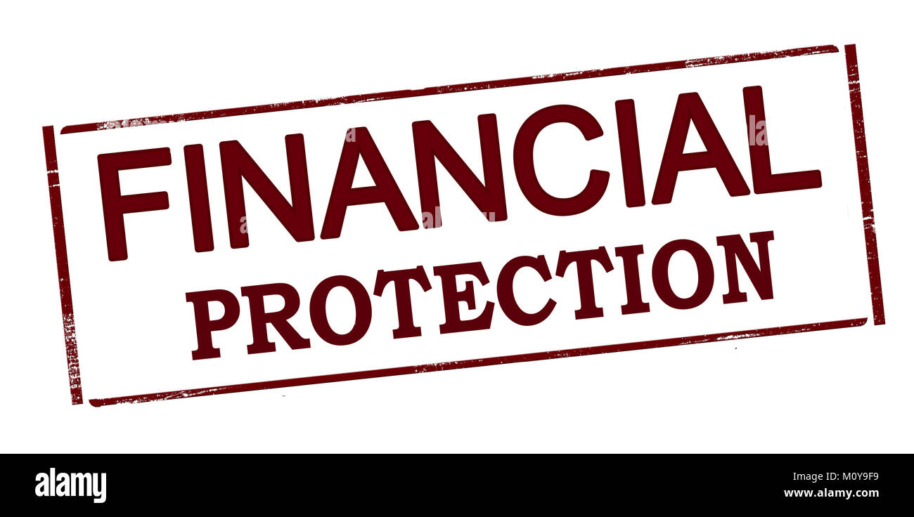 Rubber stamp with text financial protection inside, vector illustration ...