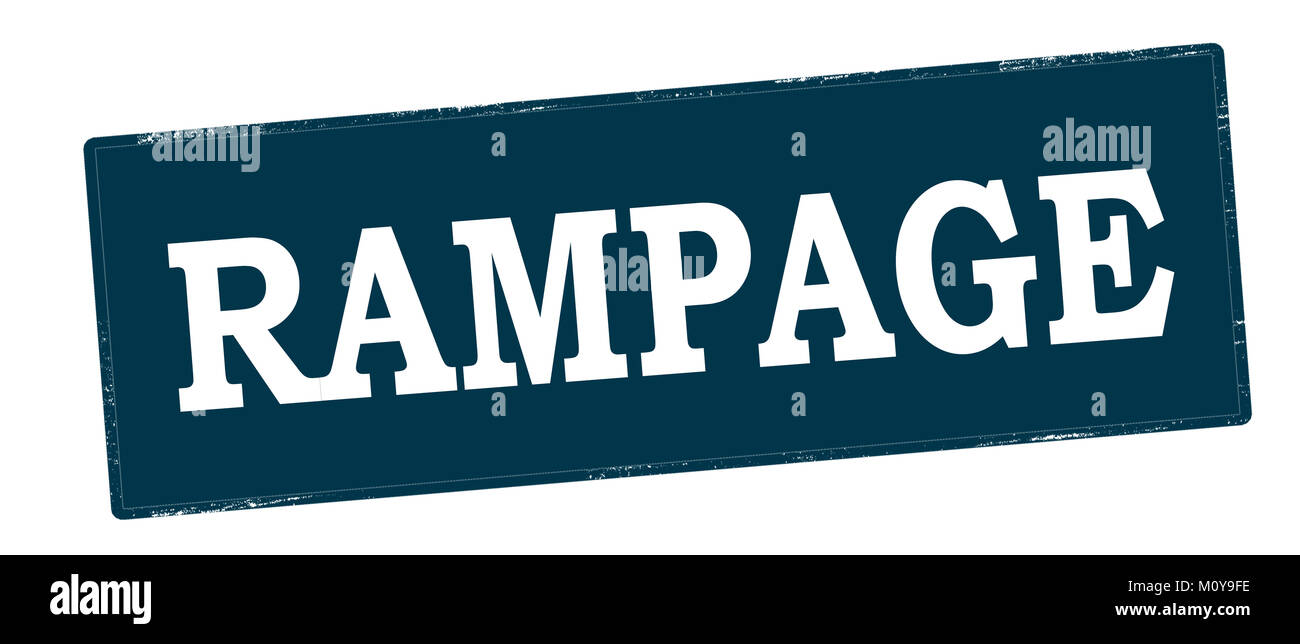 Rubber stamp with word rampage inside, vector illustration Stock Photo ...