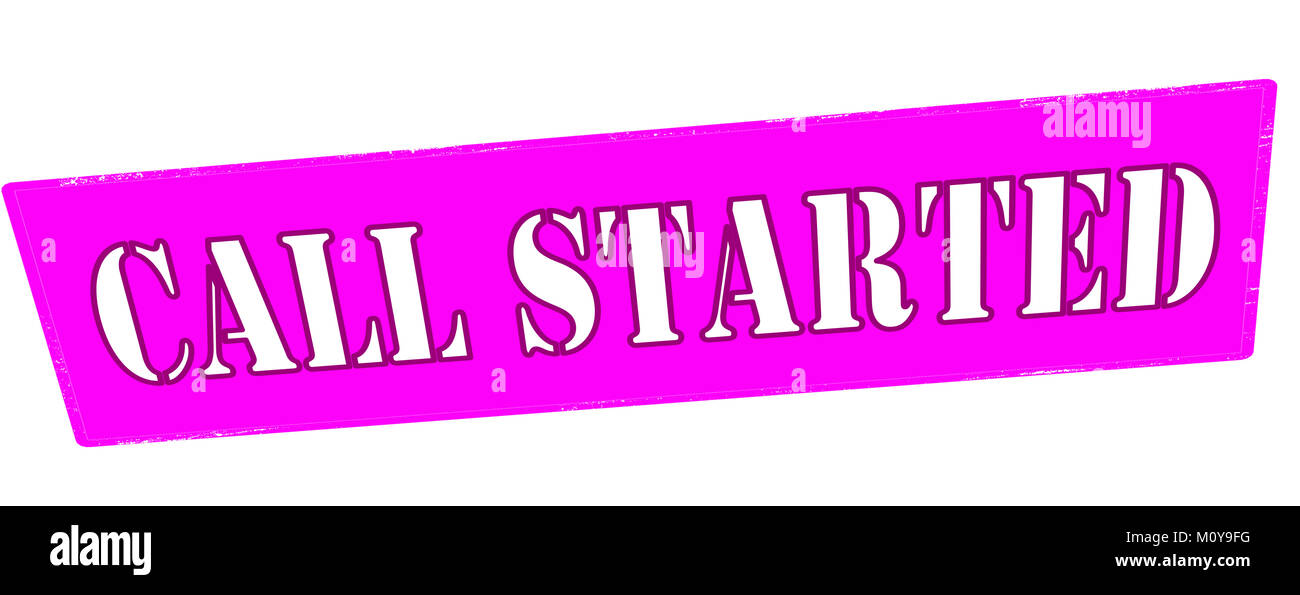 Rubber stamp with text call started inside, vector illustration Stock ...