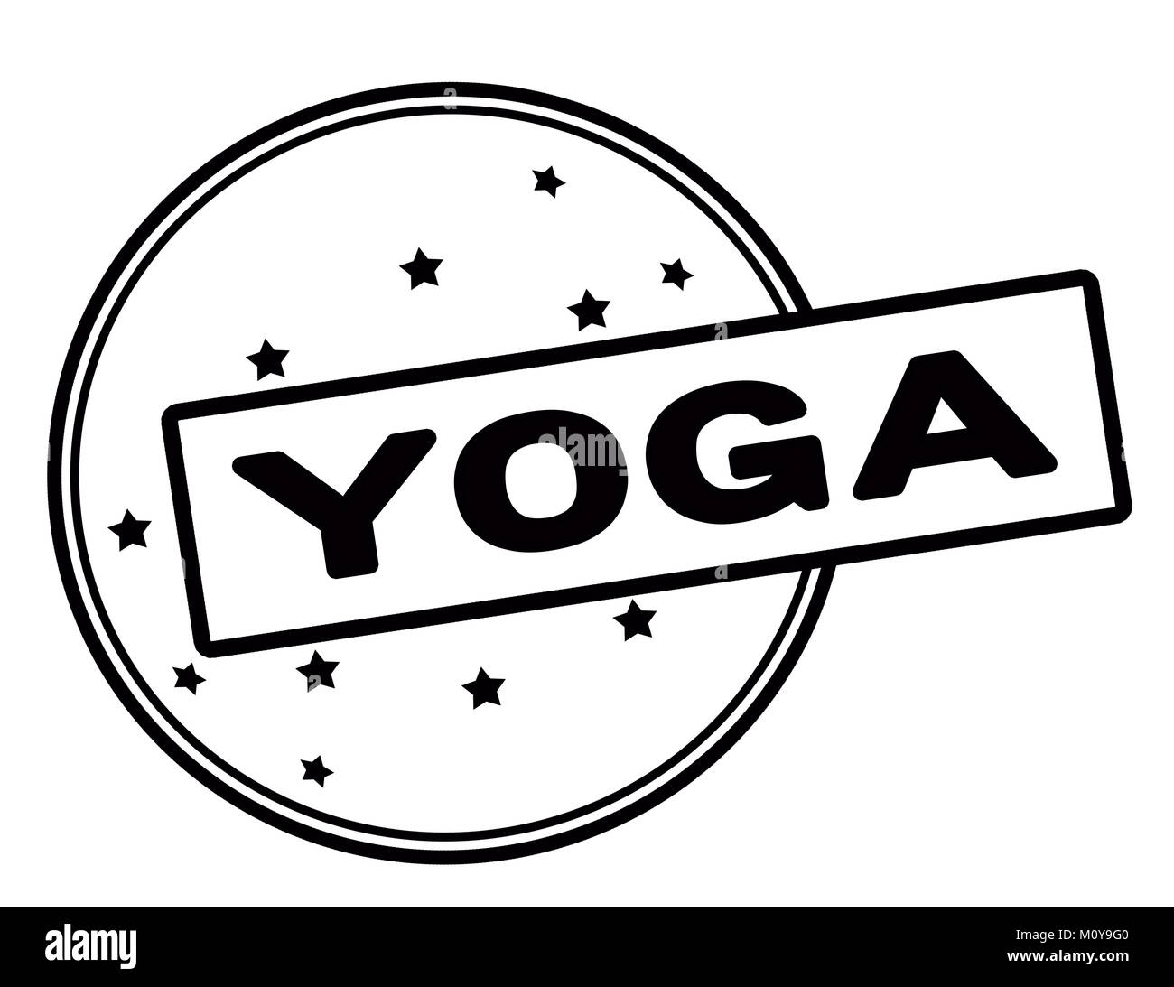 Rubber stamp with word yoga inside, vector illustration Stock Photo - Alamy