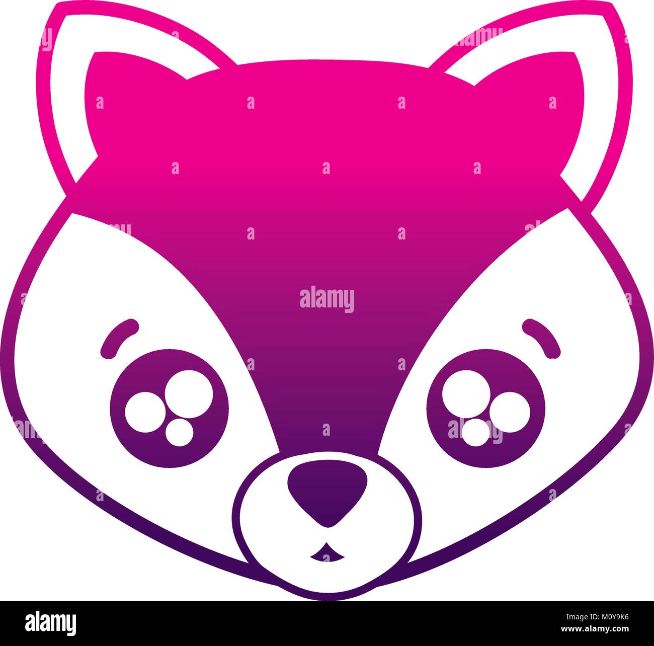 silhouette surprised fox head cute animal Stock Vector Image & Art - Alamy