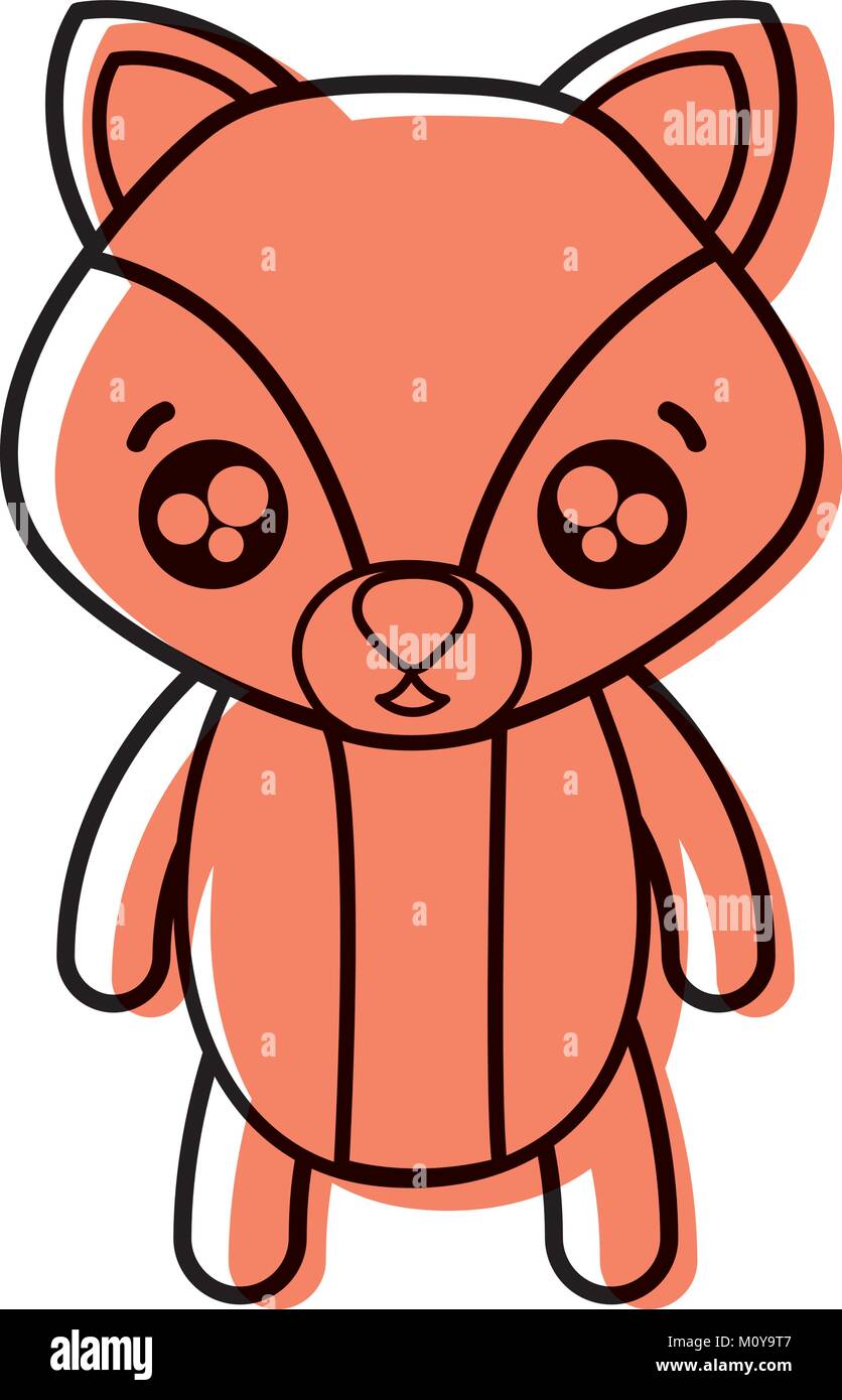 color surprised fox cute wild animal Stock Vector Image & Art - Alamy