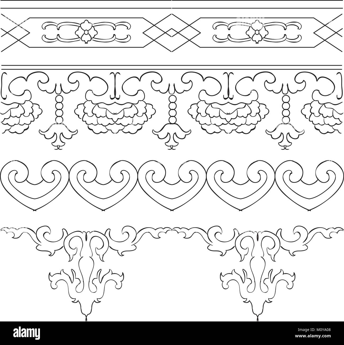 Ancient Chinese Pattern Frames Border set Stock Vector Image & Art - Alamy