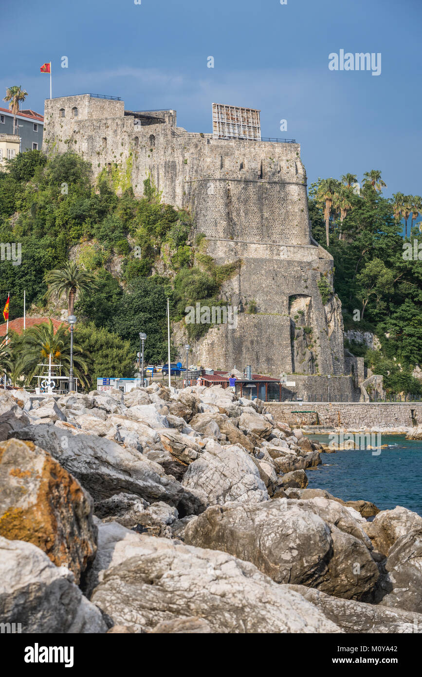 Forte Mare fortress in Herceg Novi city on the Adriatic Sea coast in ...