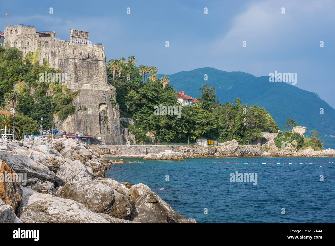 Forte Mare fortress and ruins of citadel in Herceg Novi city on the ...