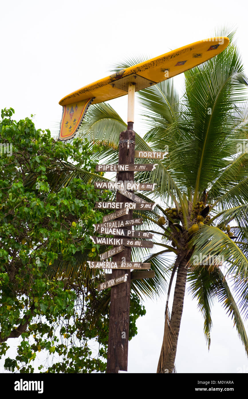 Direction sign beaches hi-res stock photography and images - Alamy