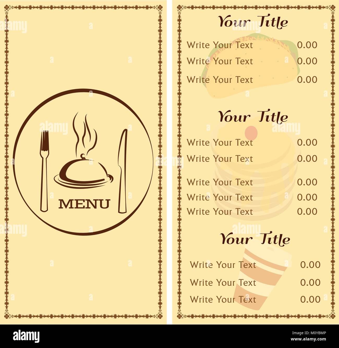 Abstract menu presentation Stock Vector Image & Art - Alamy