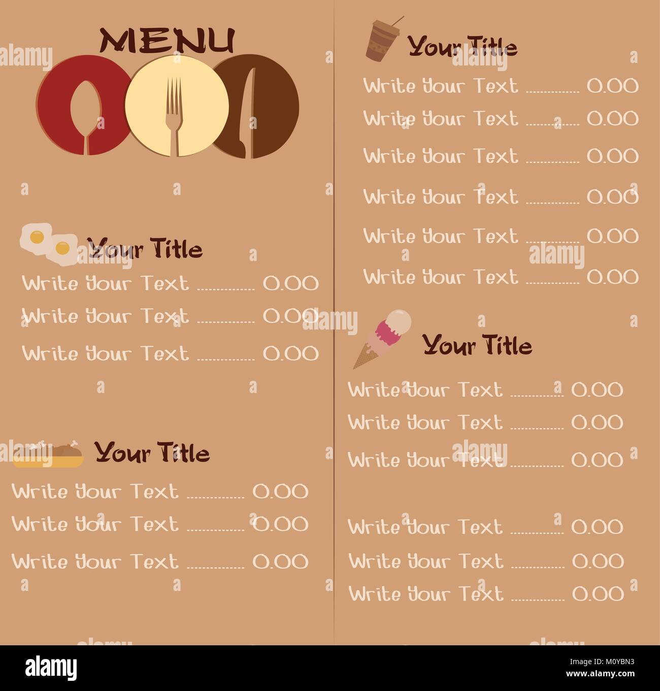 Abstract menu presentation Stock Vector Image & Art - Alamy