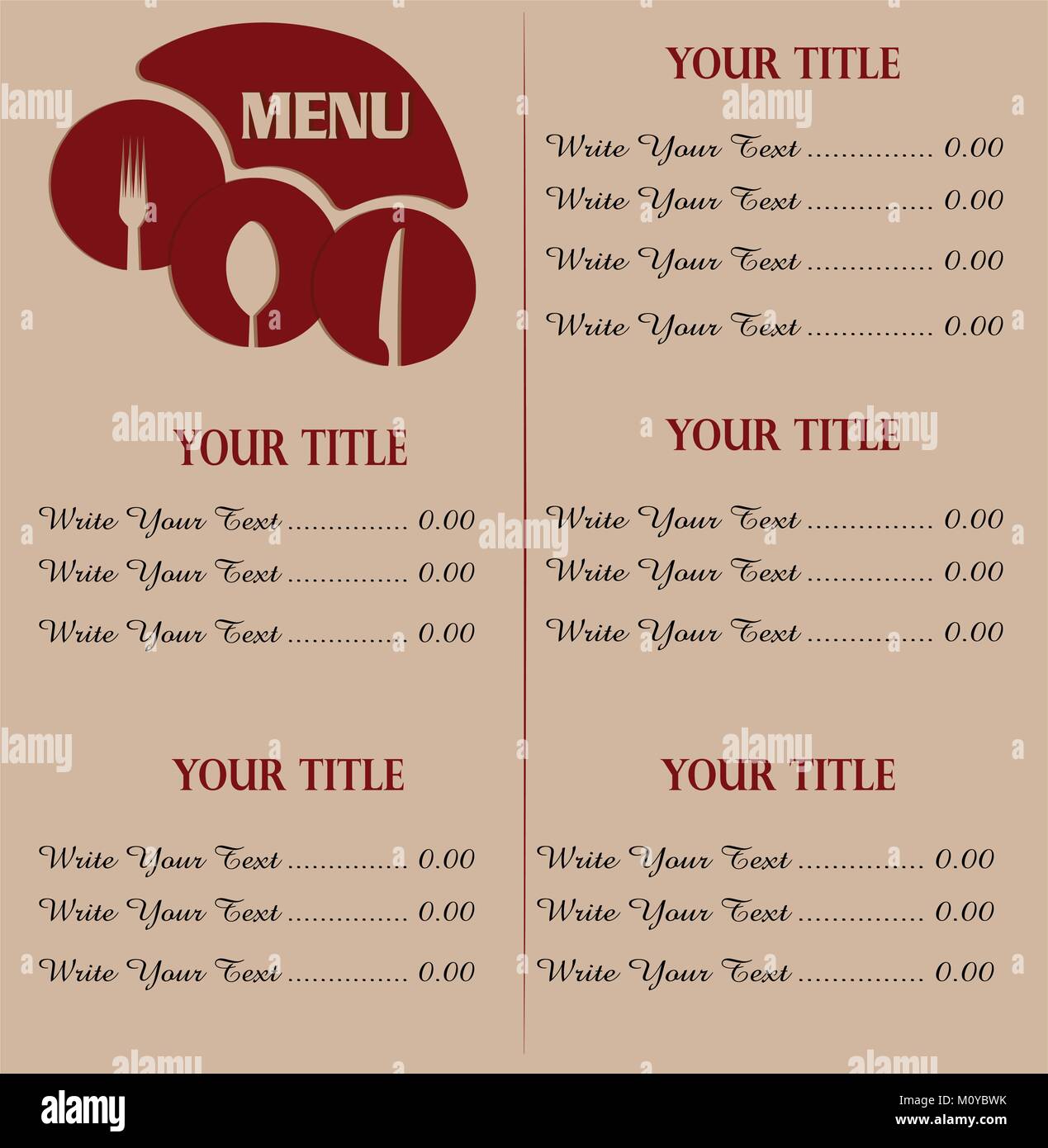 Abstract menu presentation Stock Vector Image & Art - Alamy