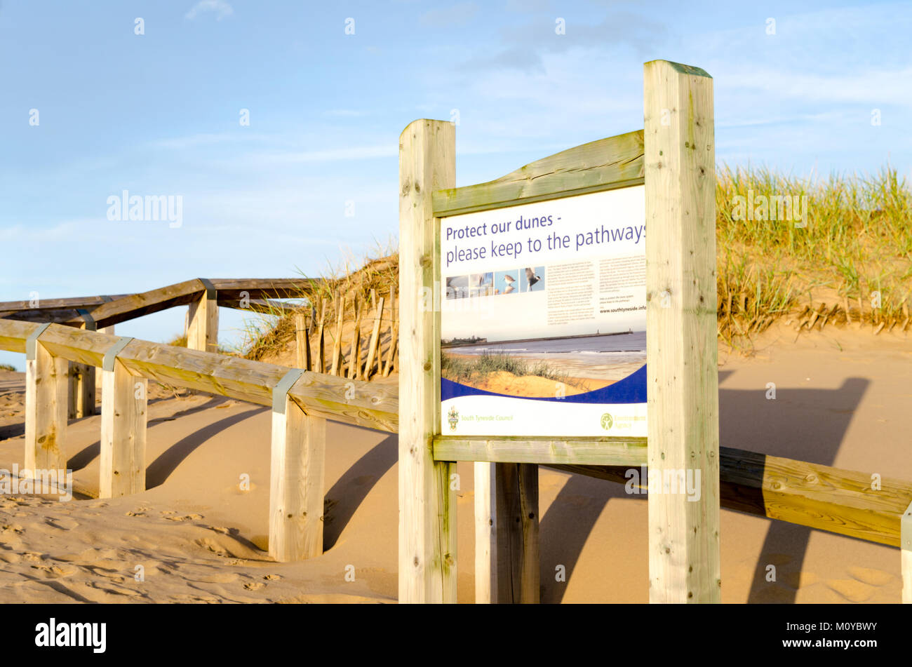 Dunes Protection and Information Board at Sandhaven Dunes, South ...