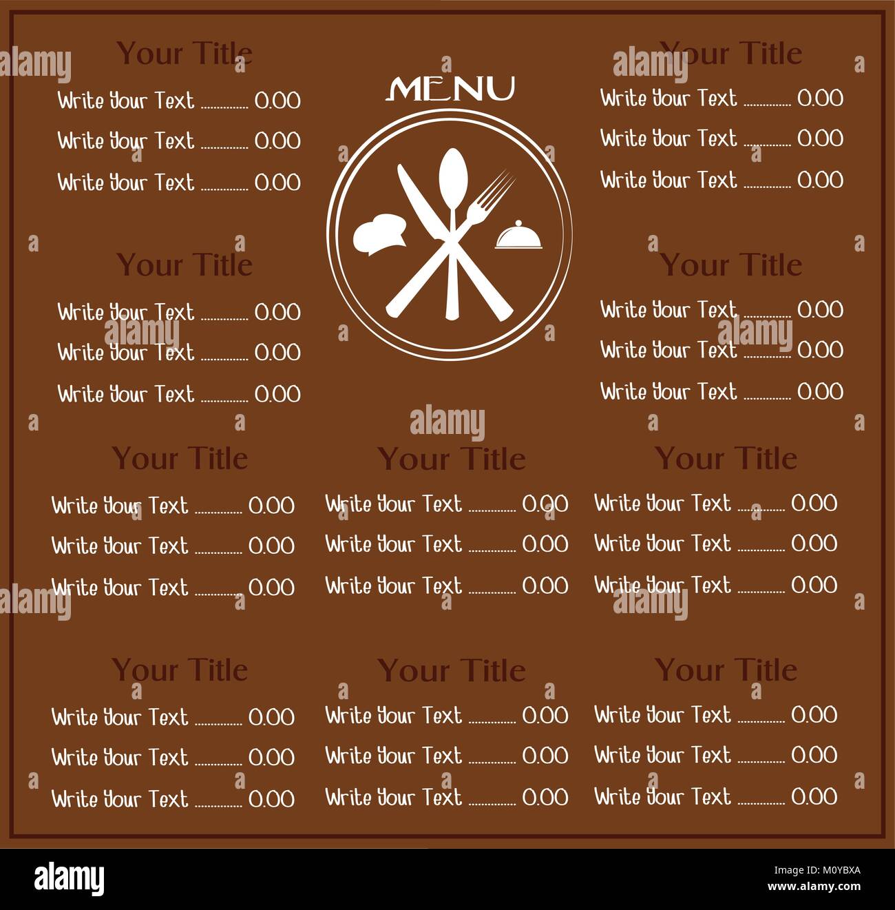 Abstract menu presentation Stock Vector Image & Art - Alamy