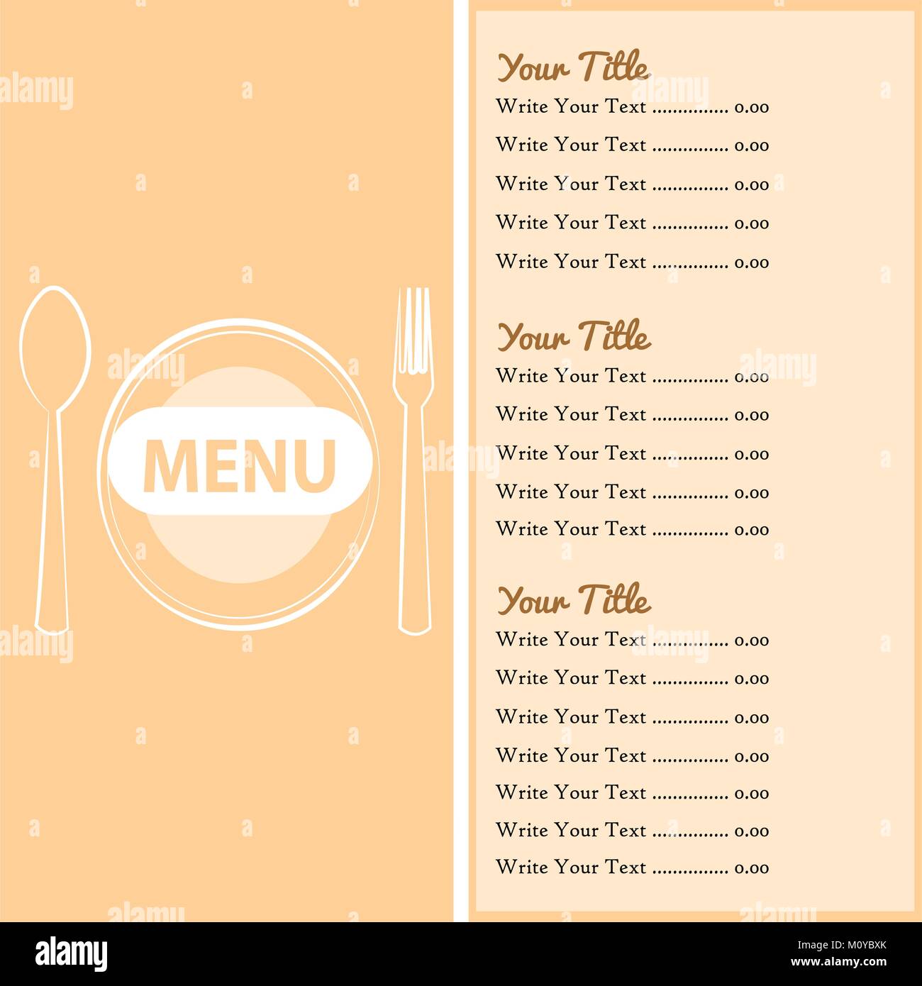 Abstract menu presentation Stock Vector Image & Art - Alamy