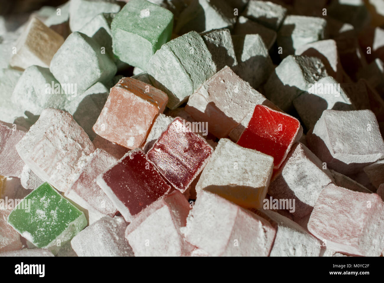 Load of traditional turkish delight lokum candy Stock Photo - Alamy