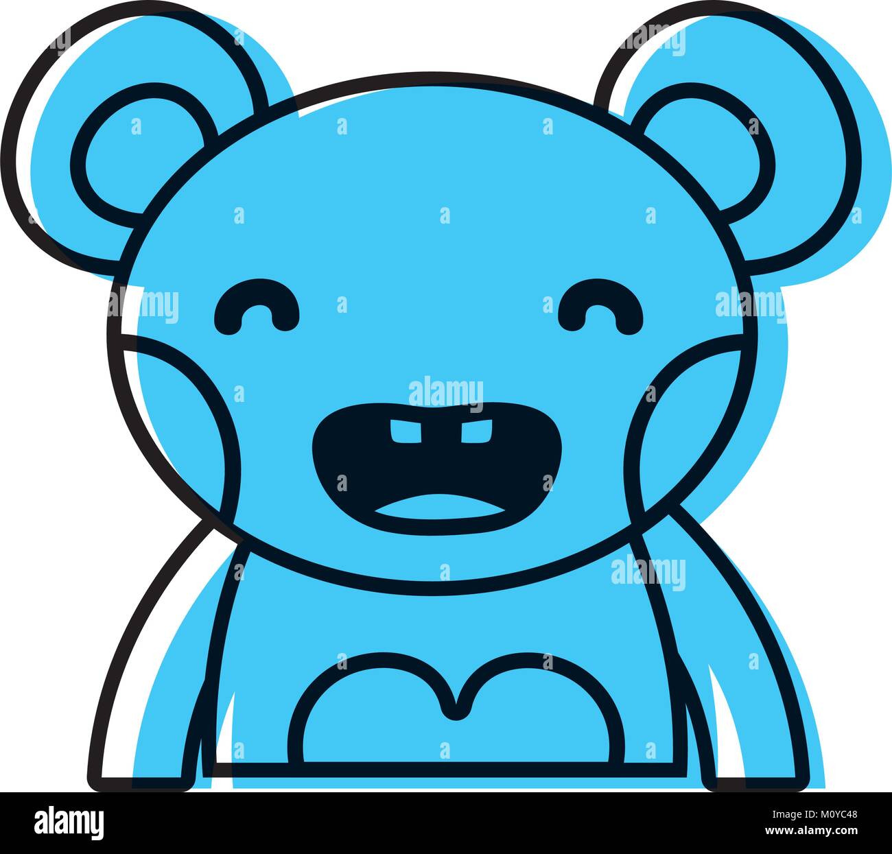color smile bear adorable wild animal Stock Vector Image & Art - Alamy
