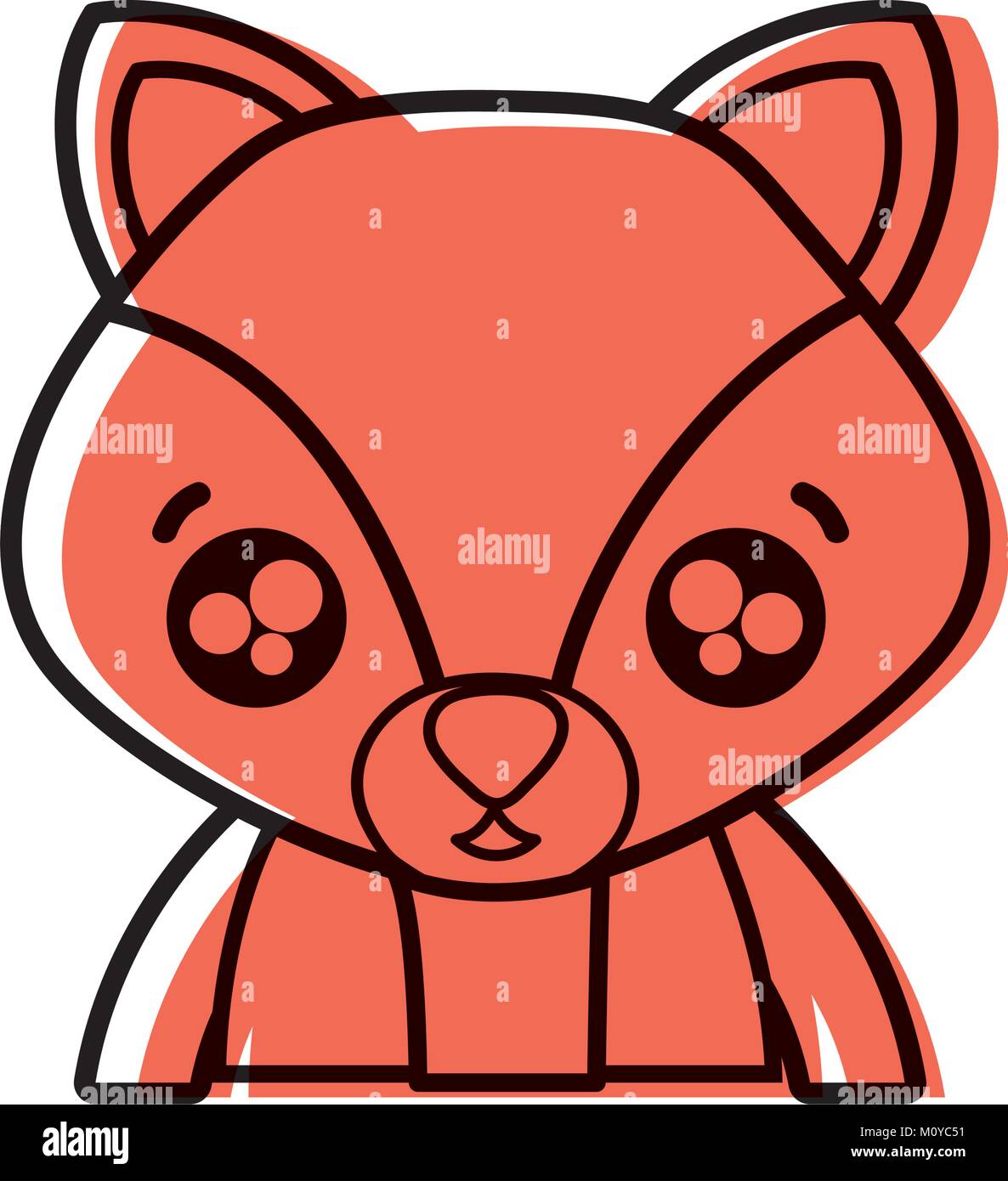 color surprised fox adorable wild animal Stock Vector Image & Art - Alamy