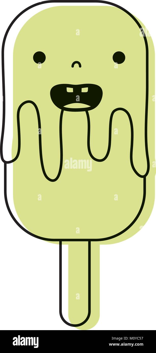 color smile ice lolly kawaii dessert Stock Vector Image & Art - Alamy